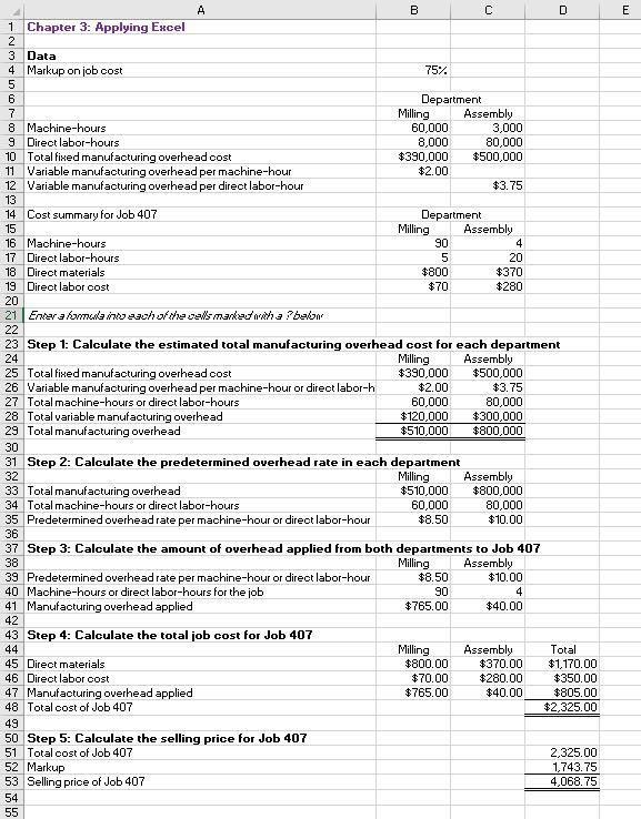 Solved 2. Change the total fixed manufacturing overhead cost | Chegg.com