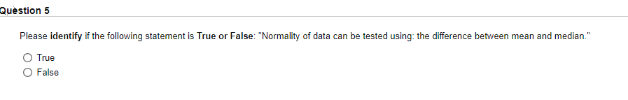Solved Please identify if the following statement is True or | Chegg.com