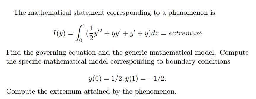 Solved Find the governing equation and the generic | Chegg.com