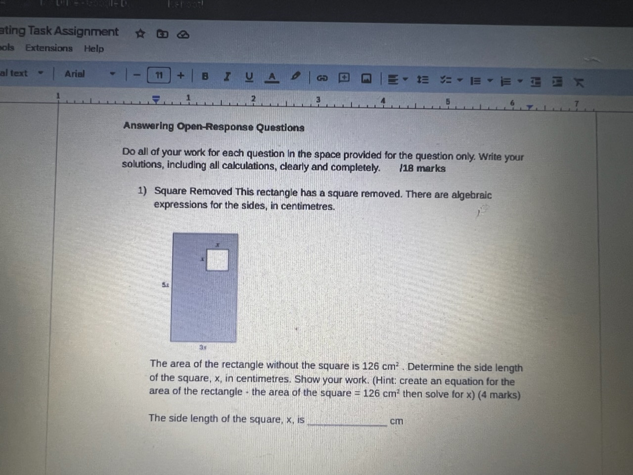 Solved Answaring Open-Response Questions Do all of your work | Chegg.com