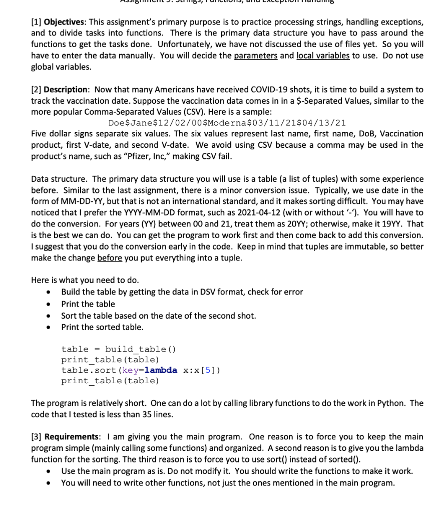 Solved [1] Objectives: This assignment's primary purpose is | Chegg.com