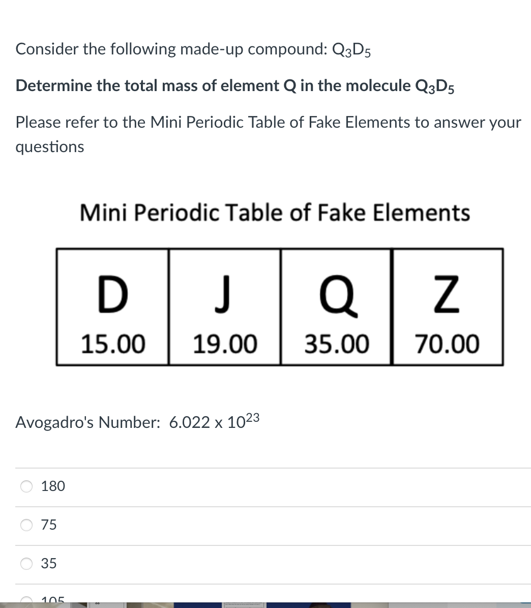 Solved Consider the following made-up compound: Q3D5 | Chegg.com