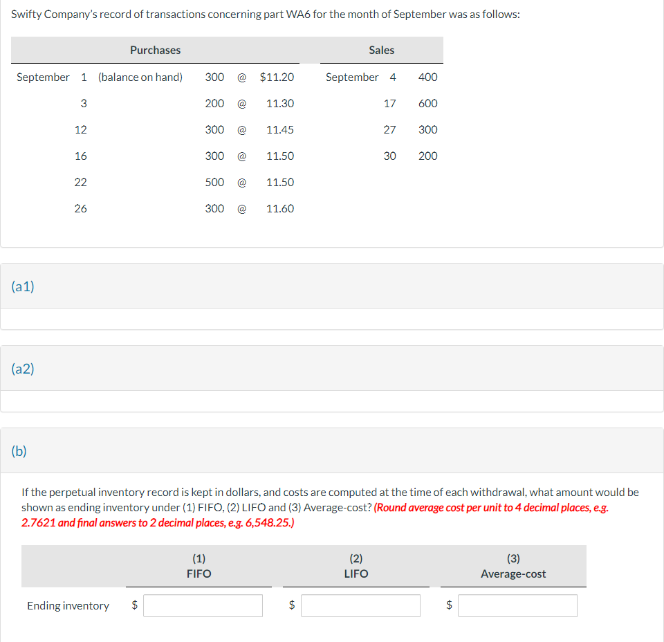 Solved Weighted average cost per unit is $11.44(a2)Compute | Chegg.com