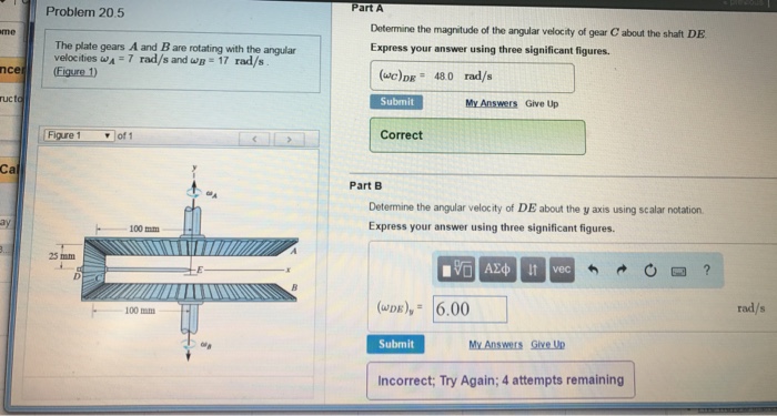 Solved The plate gears A and B are rotating with the angular | Chegg.com