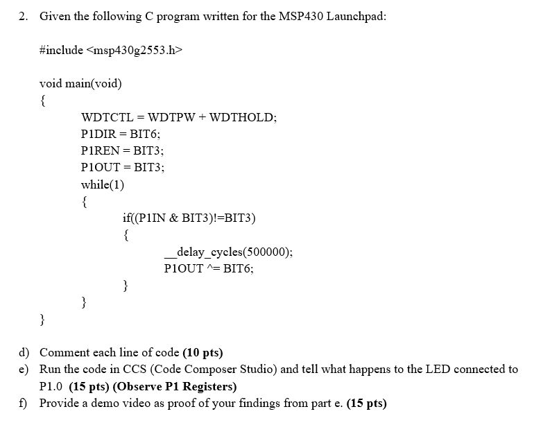 Solved Do A) and B) For, leave comment for each line of | Chegg.com
