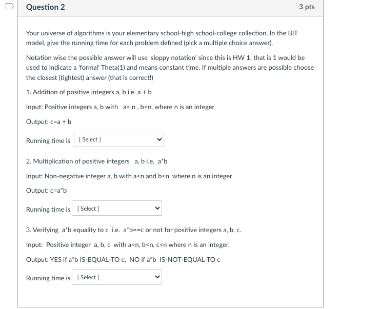 Solved Your universe of algorithms is your elementary | Chegg.com