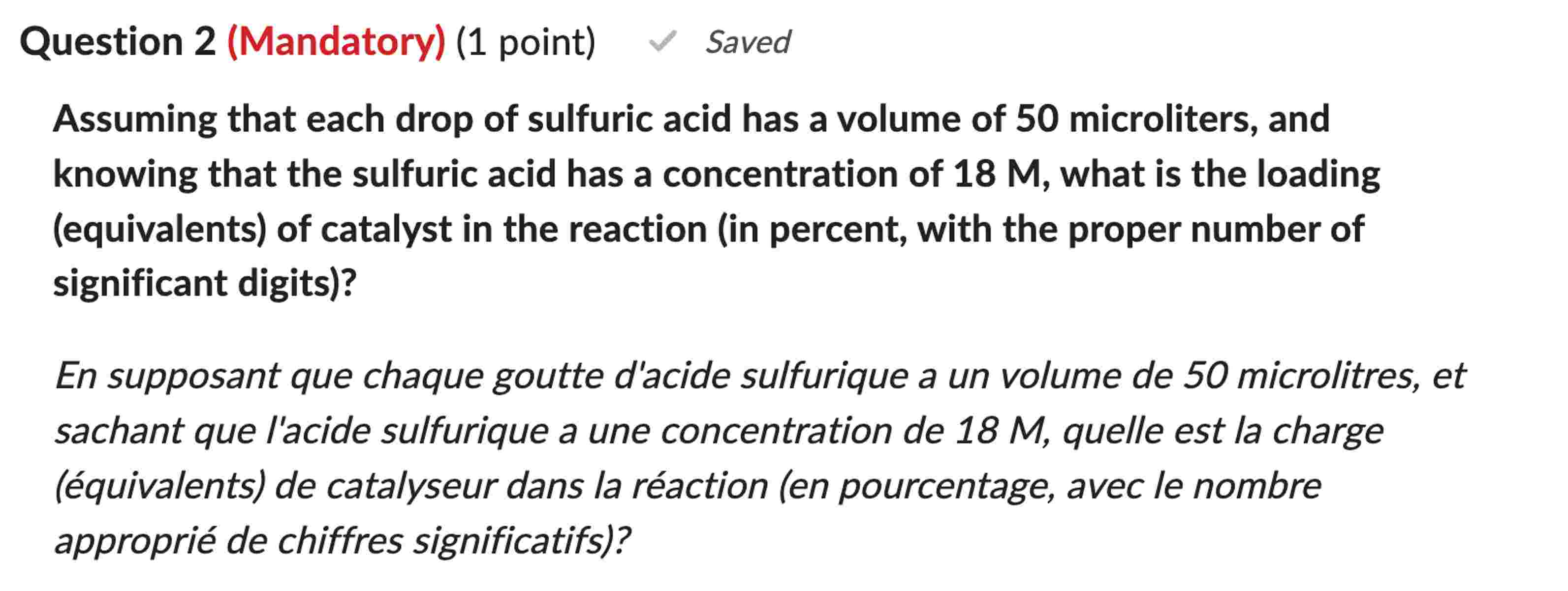 Solved Question 2 (Mandatory) (1 ﻿point)Assuming that each | Chegg.com