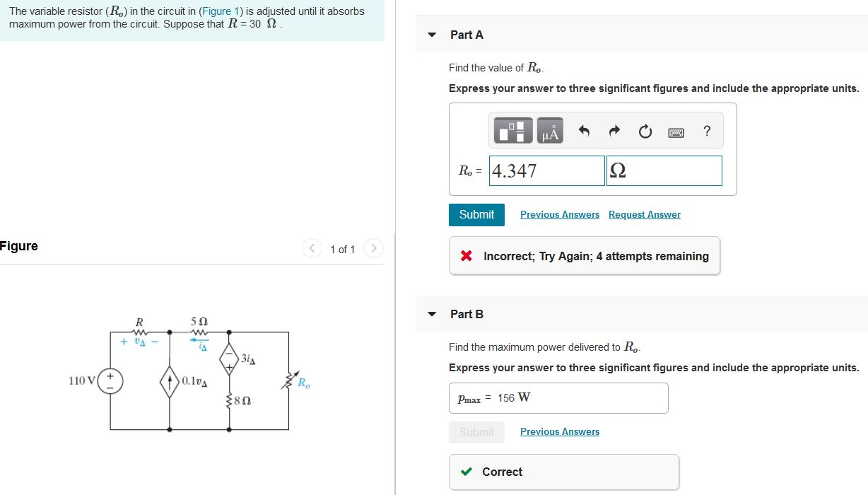 Solved The variable resistor (R) in the circuit in (Figure | Chegg.com