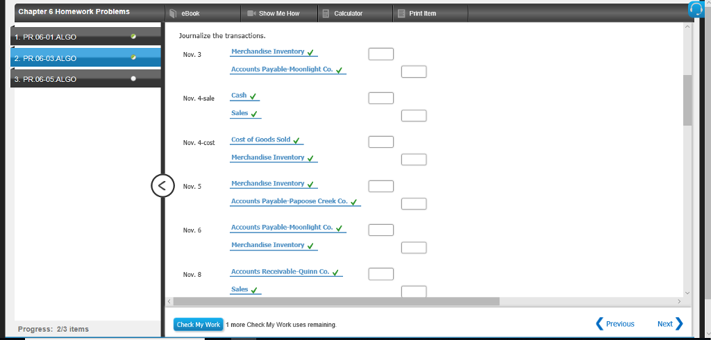 Solved Chapter 6 Homework Problems Show Me How Calculator | Chegg.com