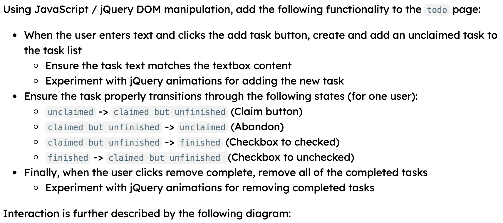 Solved Using JavaScript / jQuery DOM manipulation, add the | Chegg.com