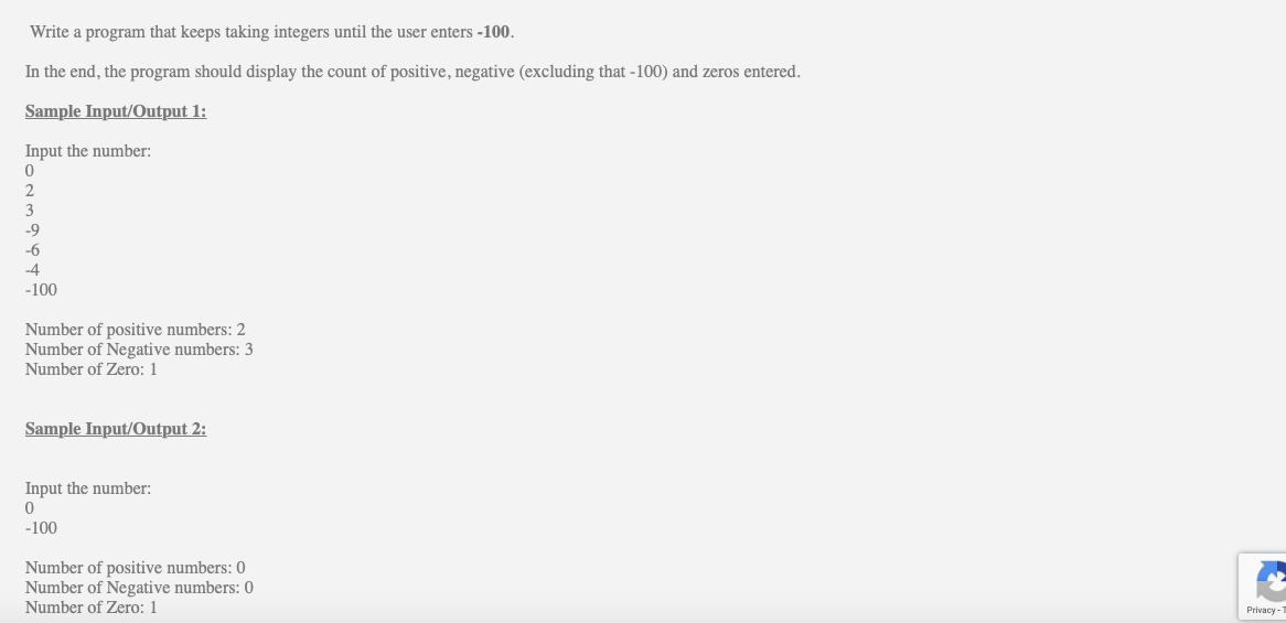Solved Write a program that keeps taking integers until the | Chegg.com