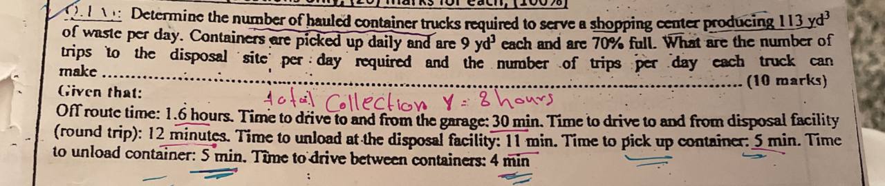 solve by using hauled container system equation | Chegg.com