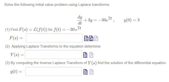 Solved Solve the following initial value problem using | Chegg.com