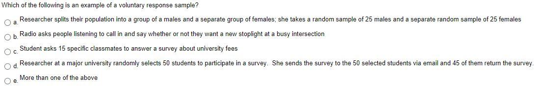 Solved Which of the following is an example of a voluntary | Chegg.com