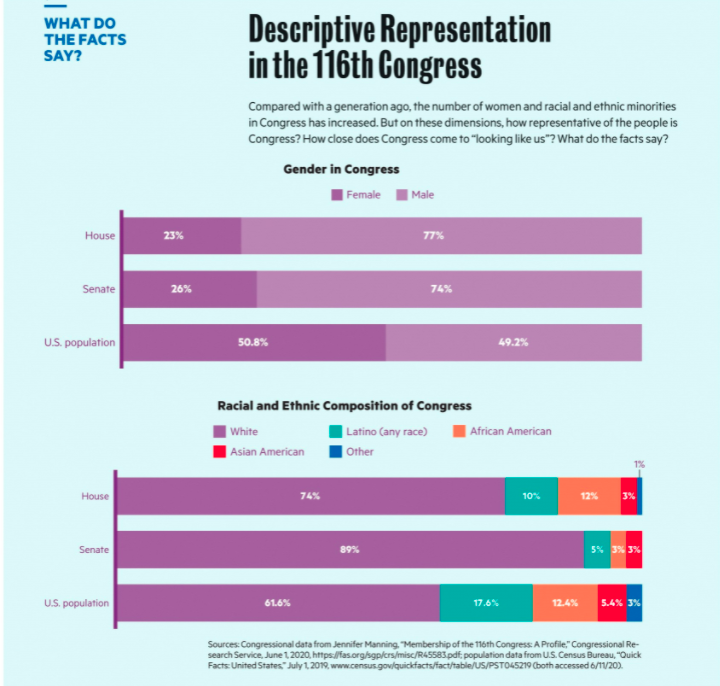 Solved WHAT DO THE FACTS SAY? Descriptive Representation in | Chegg.com