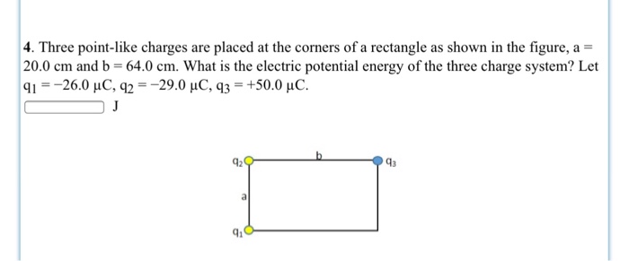 Solved Three point-like charges are placed at the corners of | Chegg.com