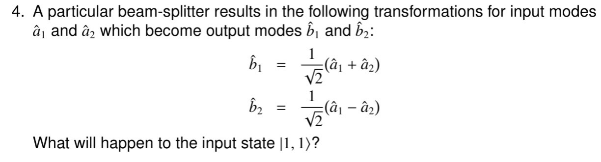 Solved A particular beam-splitter results in the following | Chegg.com