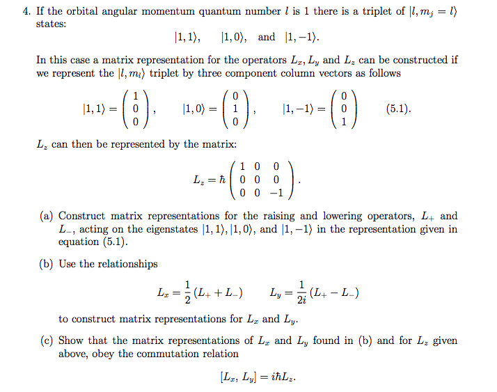 Solved 4 If The Orbital Angular Momentum Quantum Number L