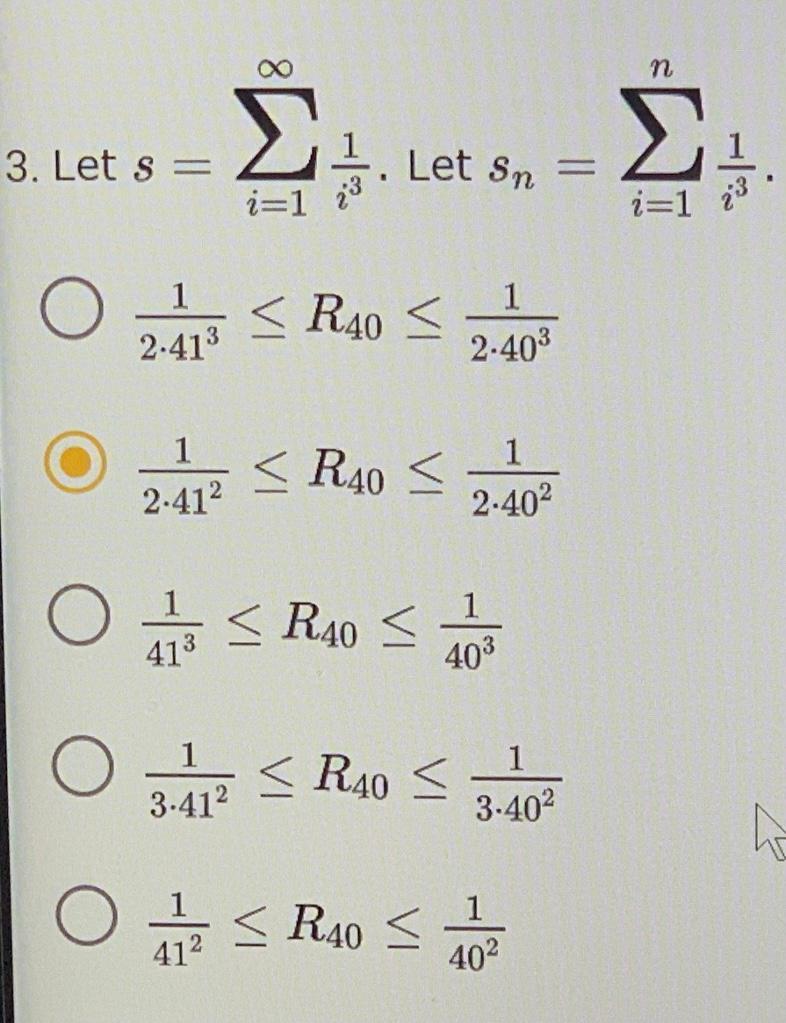 Solved Use the remainder estimate for the integral test to | Chegg.com