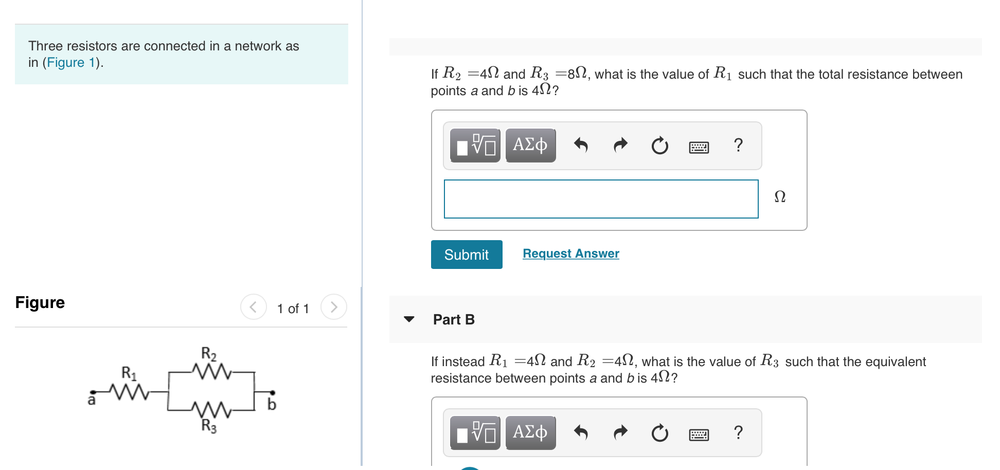 Solved Three resistors are connected in a network as in | Chegg.com