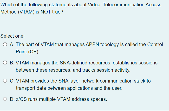 Solved Which of the following statements about Virtual | Chegg.com