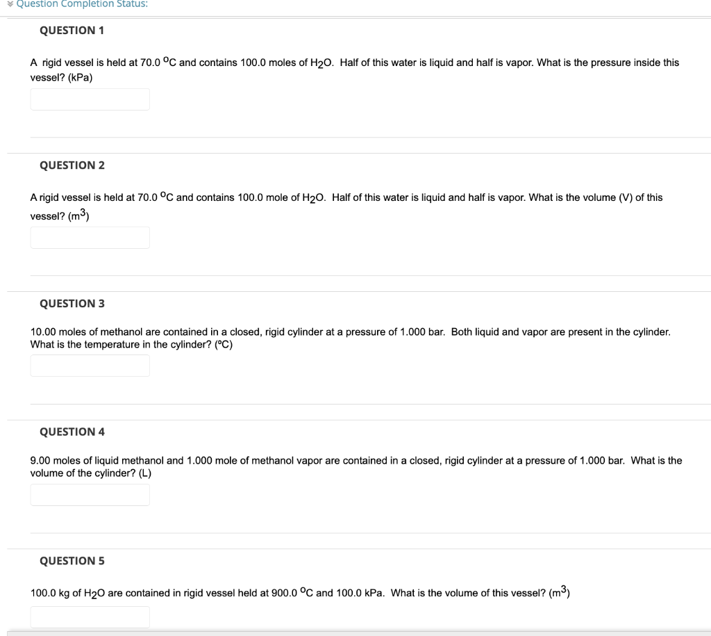 Test Information Description Use steam tables or NIST | Chegg.com
