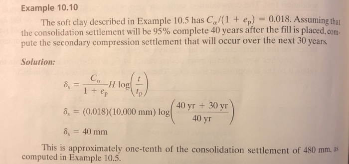 Solved Using the data from Example 10.10, develop a plot of | Chegg.com