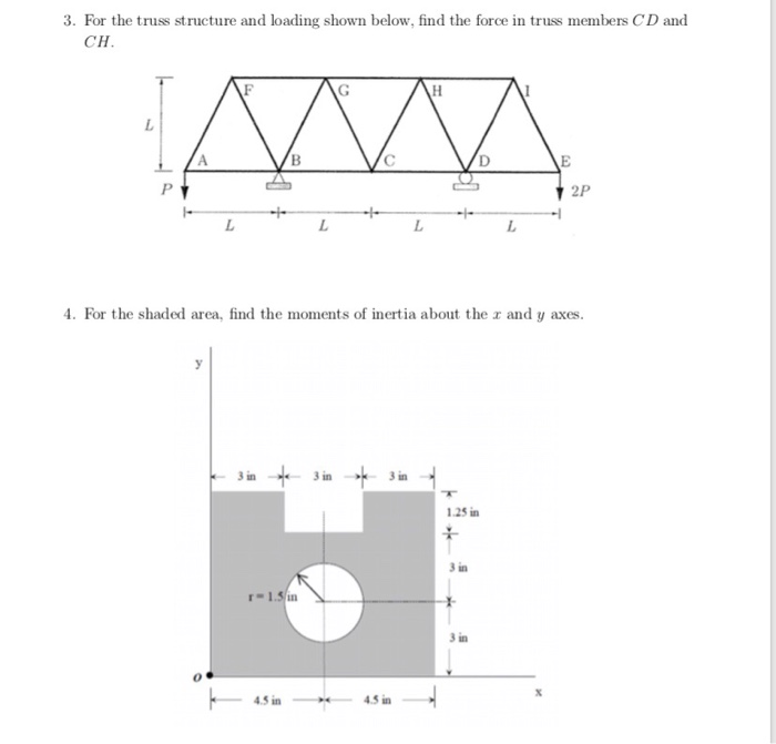 Solved 3. For the truss structure and loading shown below, | Chegg.com