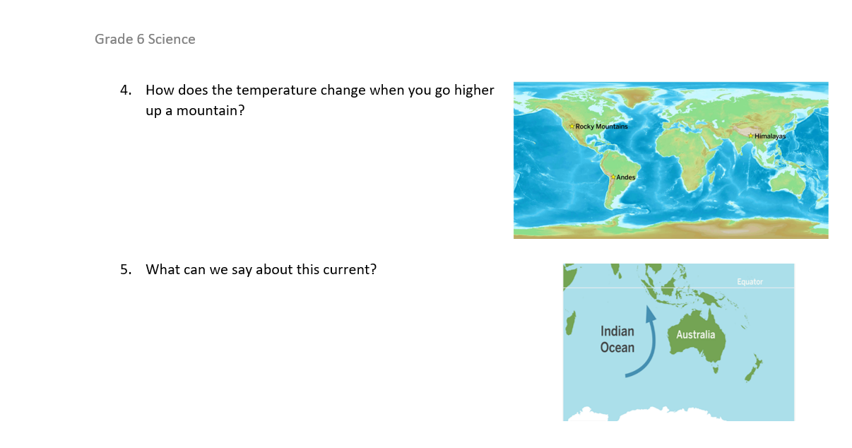 Solved Grade 6 Science Name: Date: Objectives 1. Identify | Chegg.com
