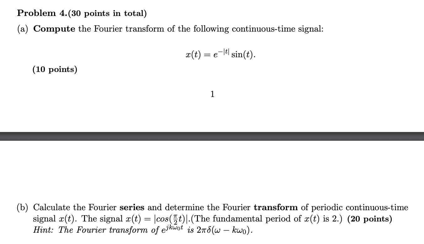 Solved Problem 4.(30 points in total) (a) Compute the | Chegg.com