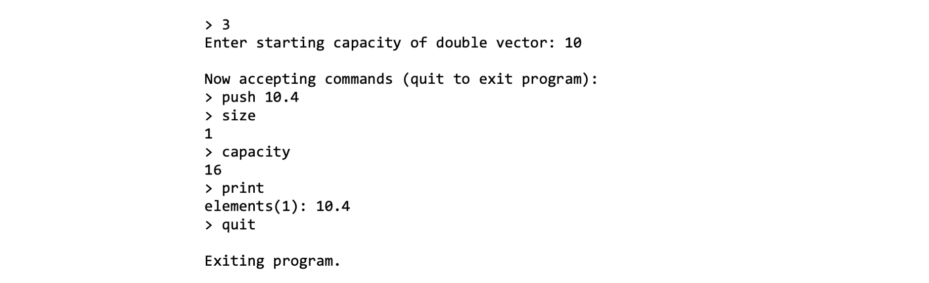 Solved Program 2. (20 points) Generic Vector Take the code | Chegg.com