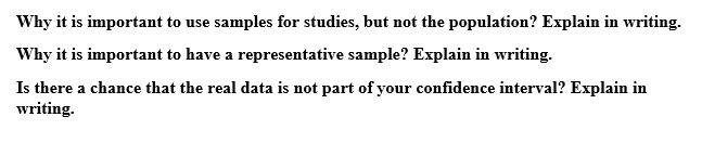 Solved Why it is important to use samples for studies, but | Chegg.com