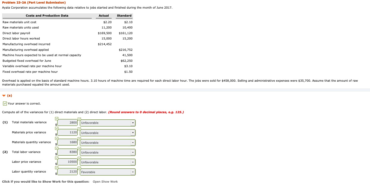 Solved Problem 23-2A (Part Level Submission) Ayala | Chegg.com