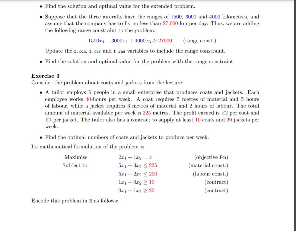 Linear Programming In R With Lpsolve Exercise 1 