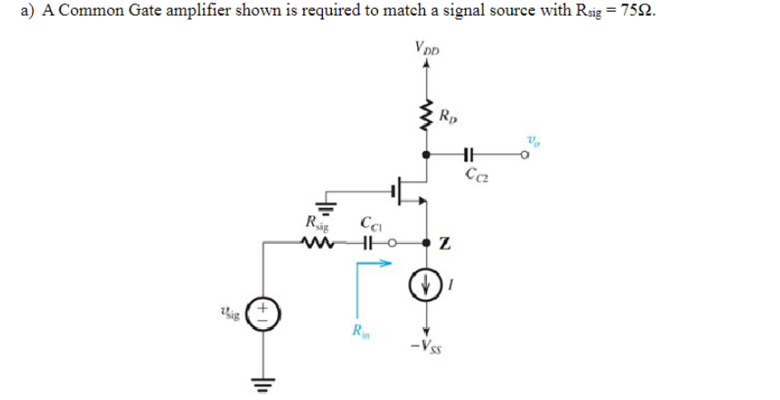 Solved a)Draw the small signal model for this amplifier | Chegg.com