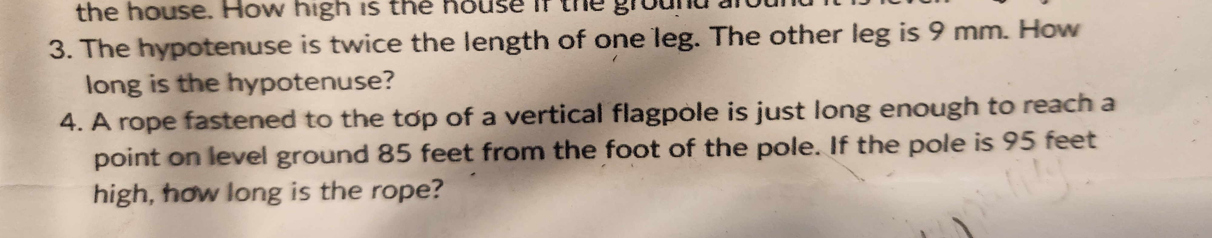 Solved 1. ﻿The hypotenuse is twice the length of one leg. | Chegg.com