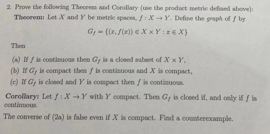 Solved 2 Prove The Following Theorem And Corollary Use The