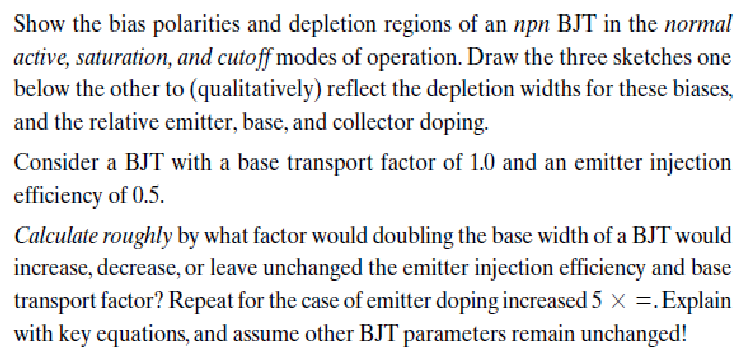Solved Show The Bias Polarities And Depletion Regions Of An