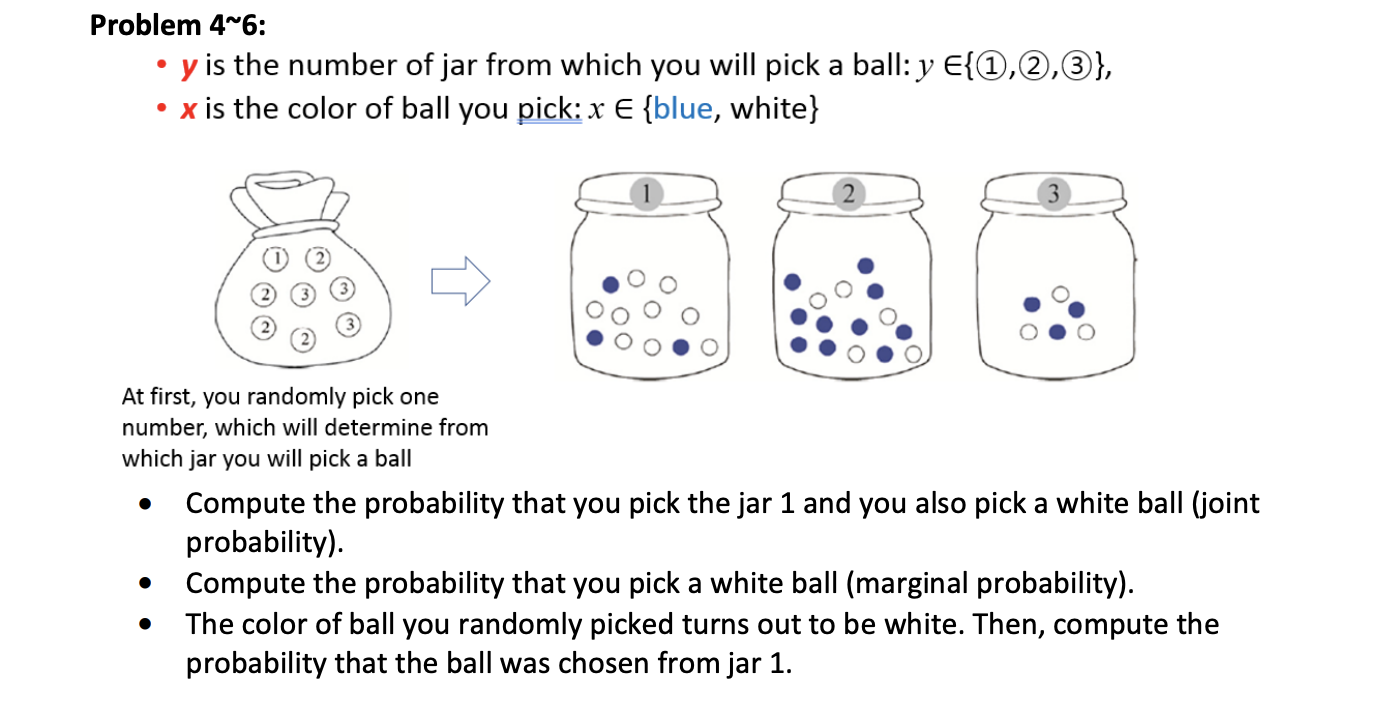 Problem 4 6: - y is the number of jar from which you | Chegg.com