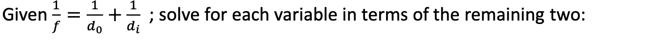 Solved Given f1=d01+di1; solve for each variable in terms of | Chegg.com