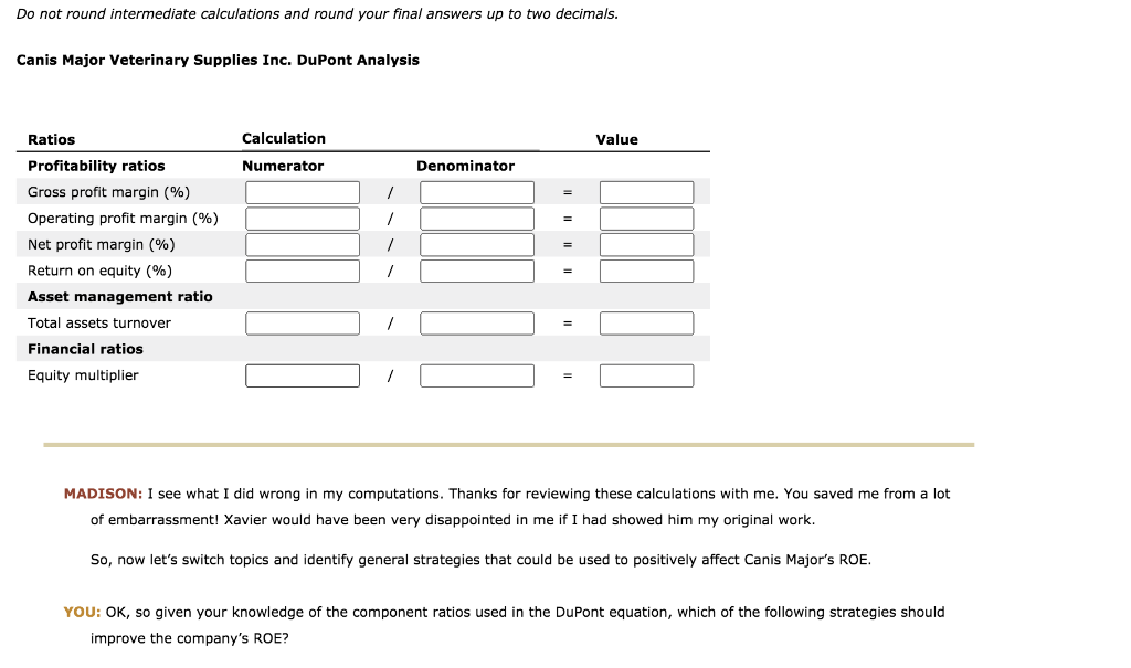 Solved If I remember correctly, the DuPont equation breaks | Chegg.com