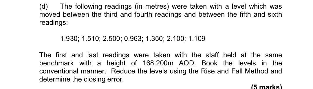 Solved how to reduce the levels using the Rise and Fall | Chegg.com