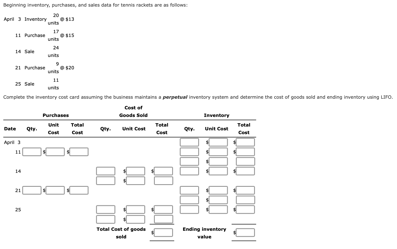 Solved Beginning inventory, purchases, and sales data for | Chegg.com
