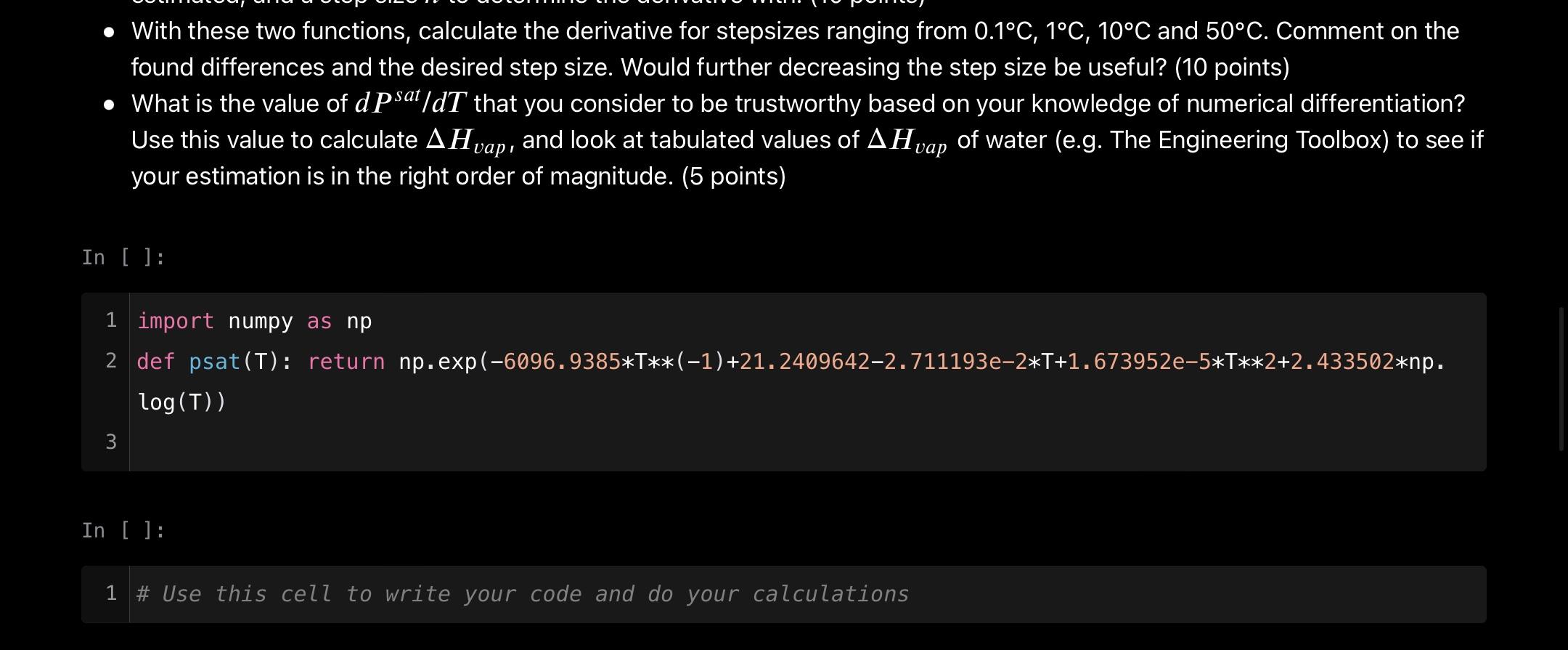 Solved In this assignment, you will be calculating the heat | Chegg.com