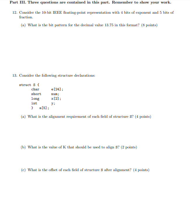 Solved Part III. Three questions are contained in this part. | Chegg.com Solved Part III. Three questions are contained in this part. | Chegg.com