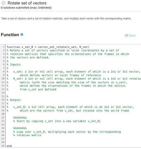 Solved Rotate set of vectors solutions submitted (max: | Chegg.com