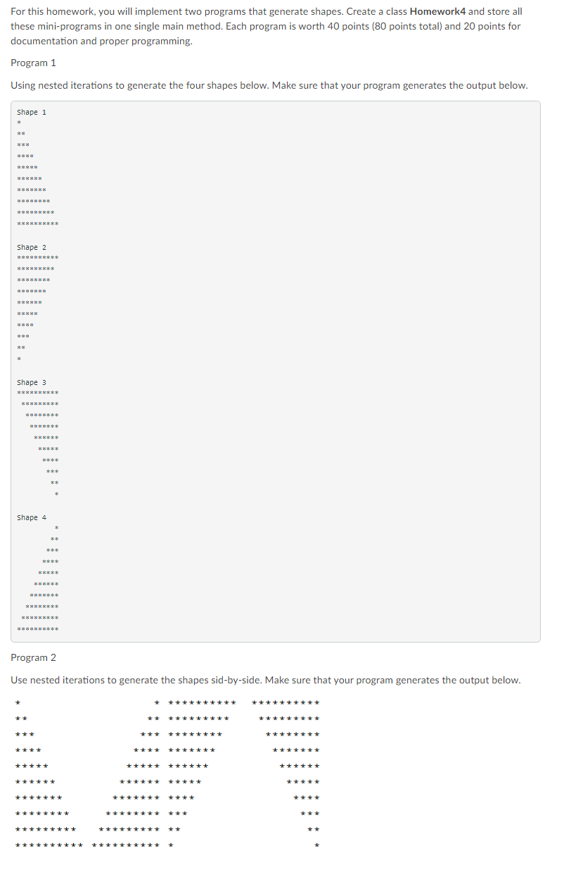 Solved For this homework, you will implement two programs | Chegg.com