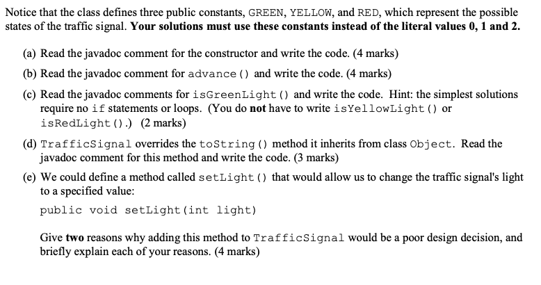 Solved Notice that the class defines three public constants, | Chegg.com
