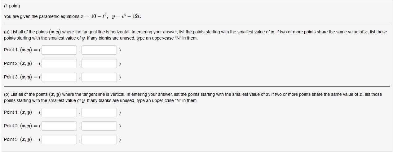 Solved You are given the parametric equations | Chegg.com