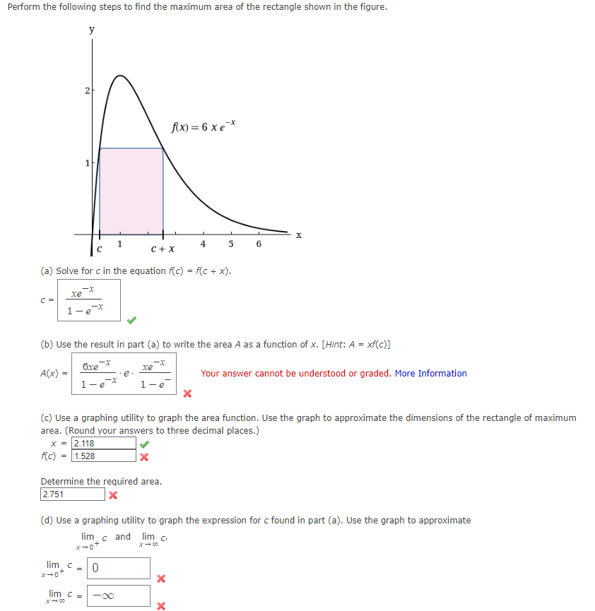 Solved Perform the following steps to find the maximum area | Chegg.com